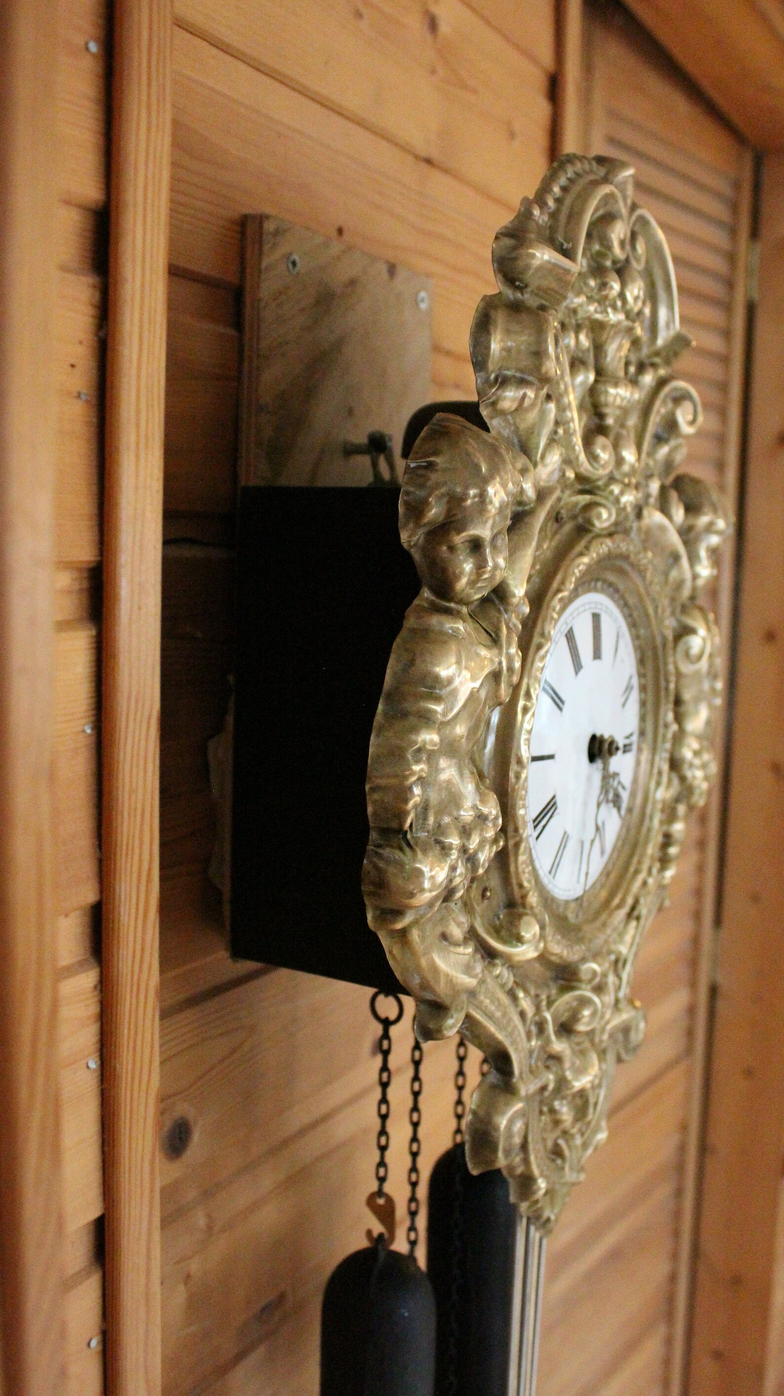 Comtoise WALL CLOCK Bell 1960 Nicely Decorated Cherubs - Etsy