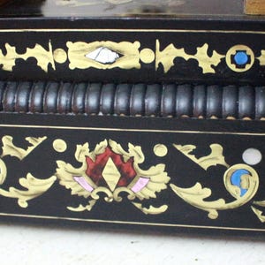 ANTIQUE Colorful Inlaid Marquerty French Table Clock 1885 Empire - Etsy