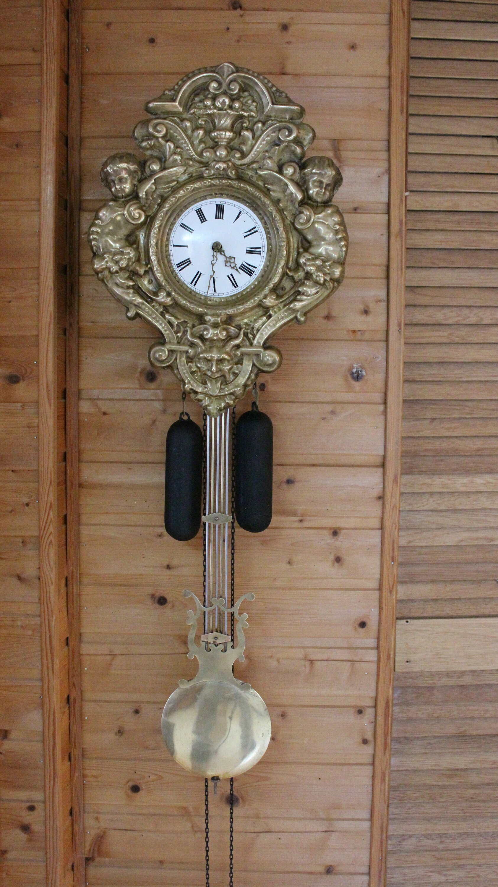 Comtoise WALL CLOCK Bell 1960 Nicely Decorated Cherubs - Etsy