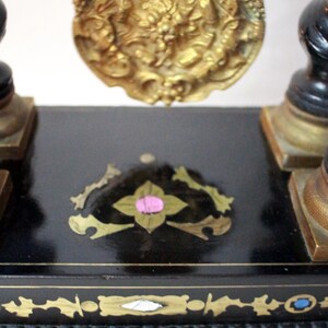 ANTIQUE Colorful Inlaid Marquerty French Table Clock 1885 Empire - Etsy