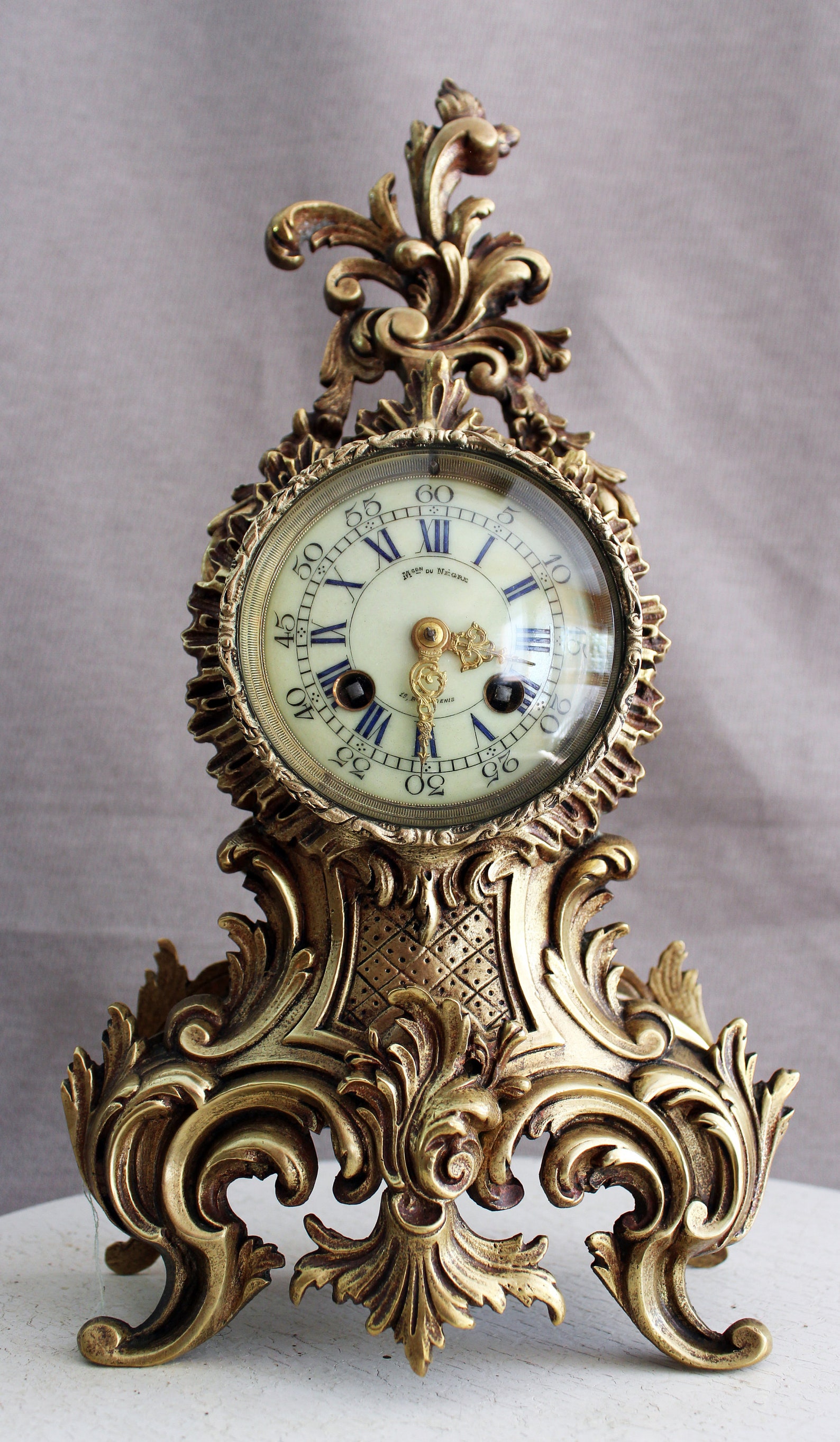Art Nouveau Rococo Solid Bronze Table Clock Movement Japy Freres - Etsy