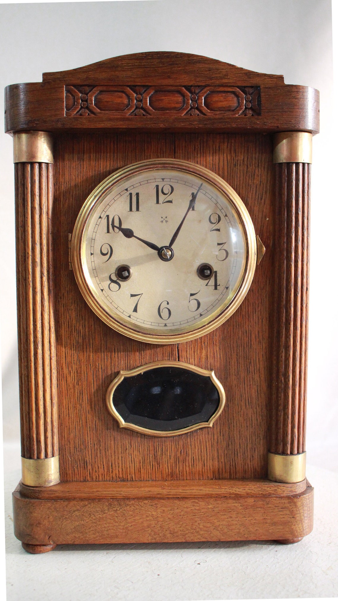 German Art Deco Crossed Arrows Table Clock 1920 / 30 - Etsy