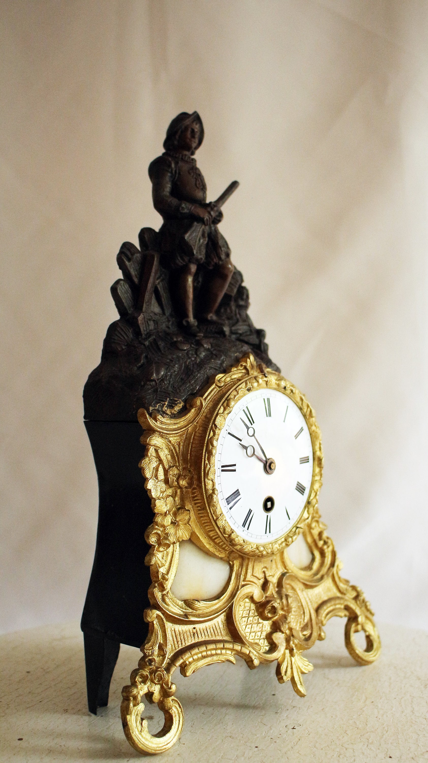 Early French Romantic Table Clock Spanish Conquerer No Bell No Chime - Etsy