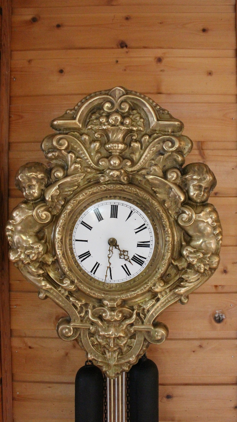 Comtoise WALL CLOCK Bell 1960 Nicely Decorated Cherubs - Etsy
