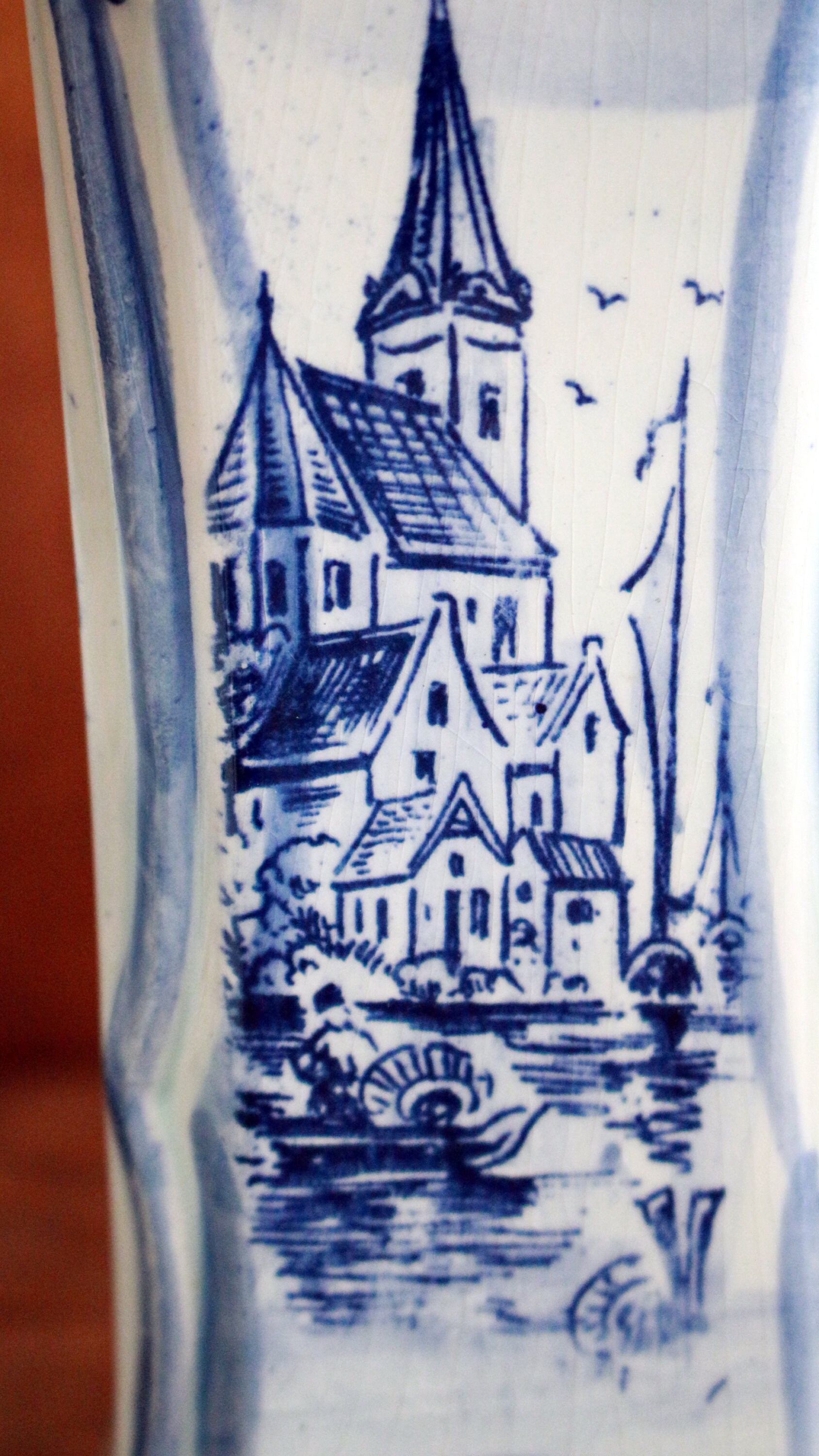 Vintage Delft Blue Set Vases Dutch 1950 Handpainted Village Scene - Etsy