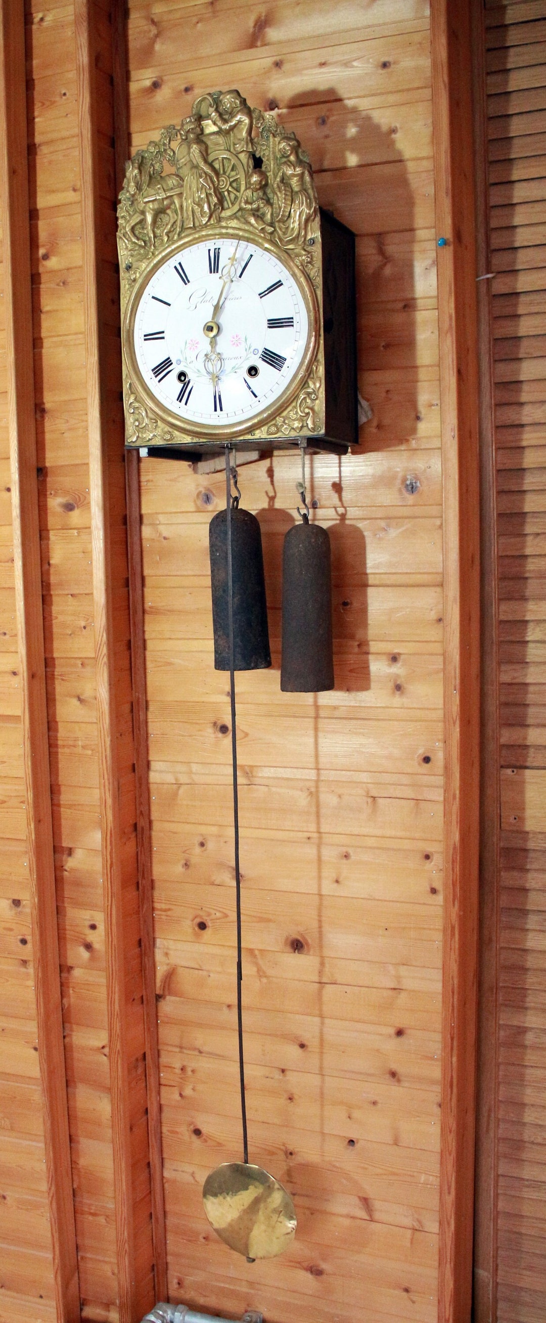 Early French 1830 Morbier COMTOISE WALL CLOCK Verge Crownwheel ...