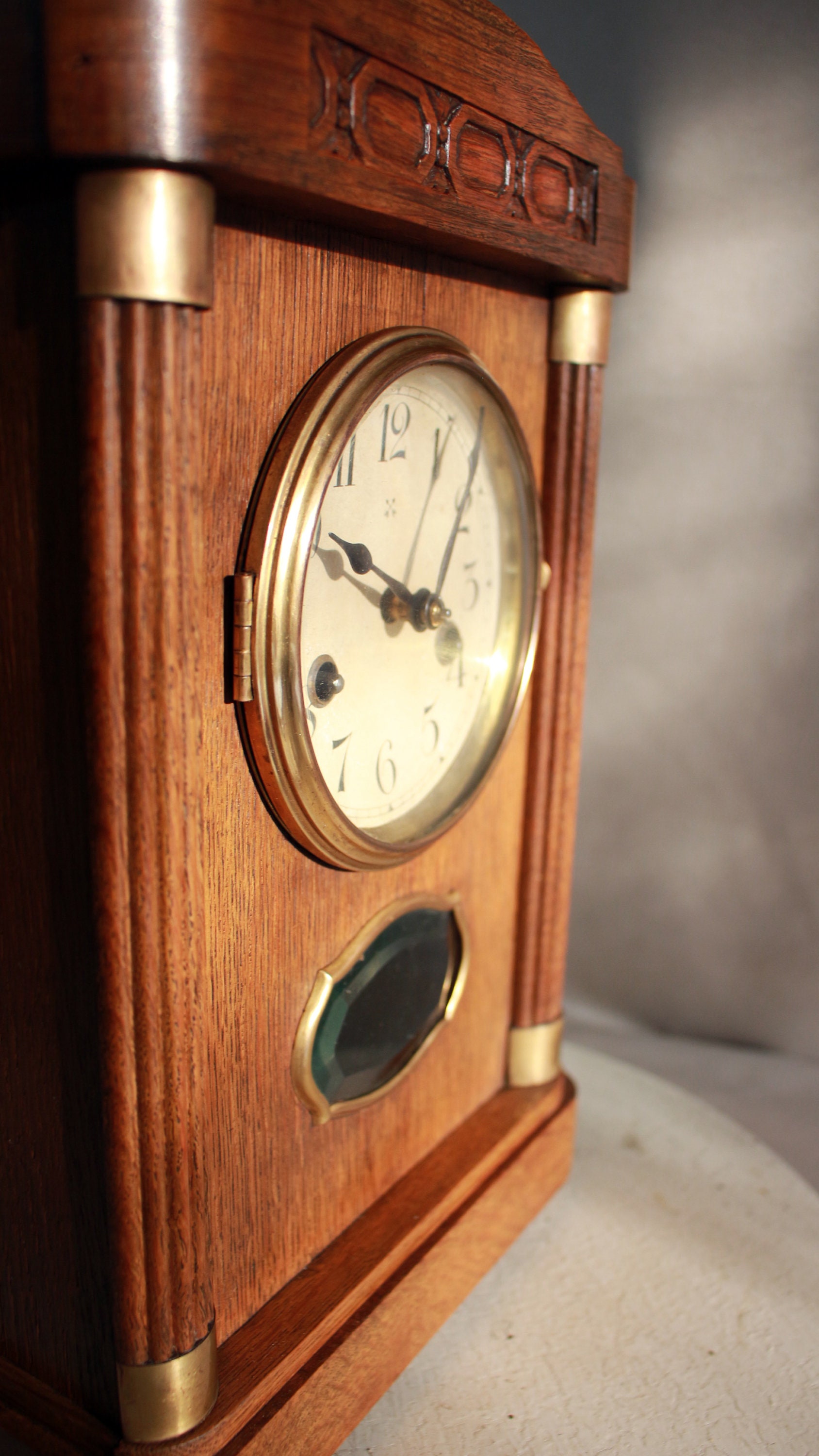 German Art Deco Crossed Arrows Table Clock 1920 / 30 - Etsy