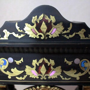 ANTIQUE Colorful Inlaid Marquerty French Table Clock 1885 Empire - Etsy