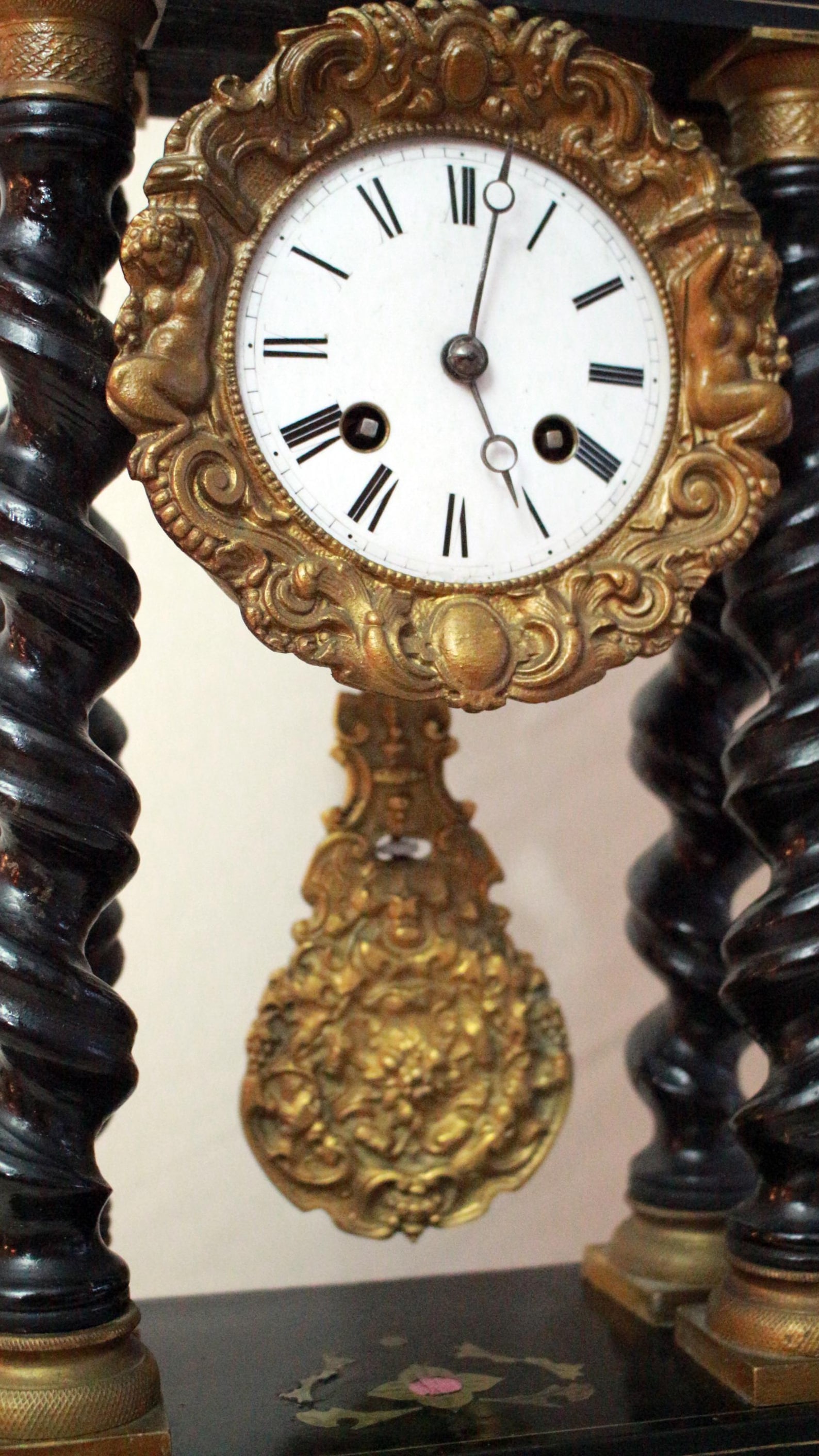 ANTIQUE Colorful Inlaid Marquerty French Table Clock 1885 Empire - Etsy
