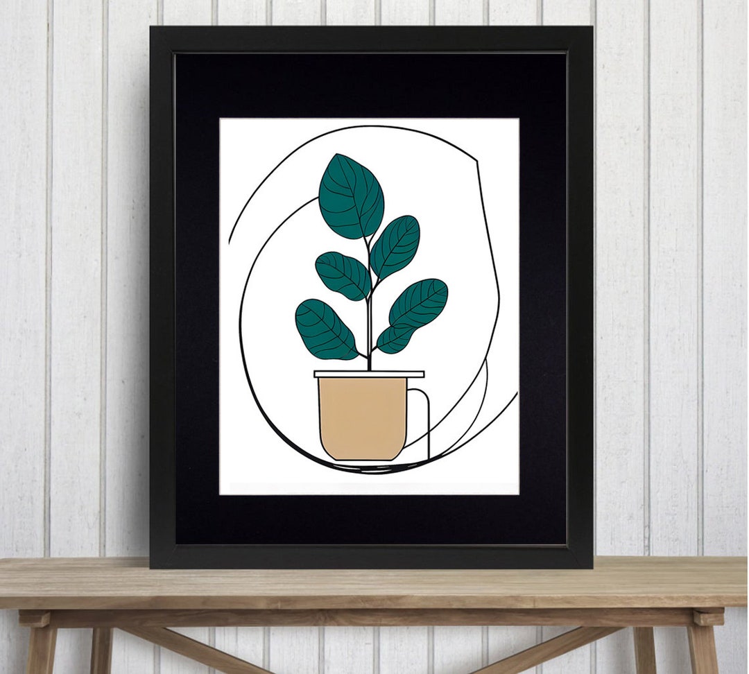 Fiddle Leaf Fig | Art Print | Illustration | Digital Download | Wall ...
