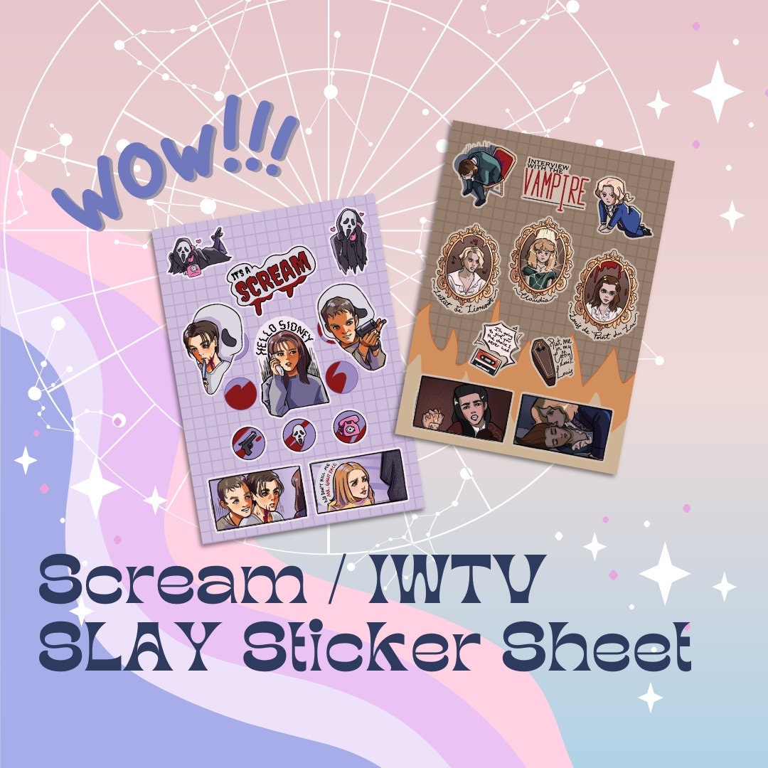 Horror SLAY Sticker Sheet - Etsy