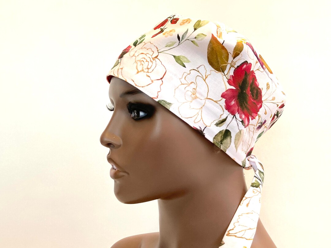 Scrub Cap,surgical Cap With Buttons,dental Scrub Cap,100% Cotton ...