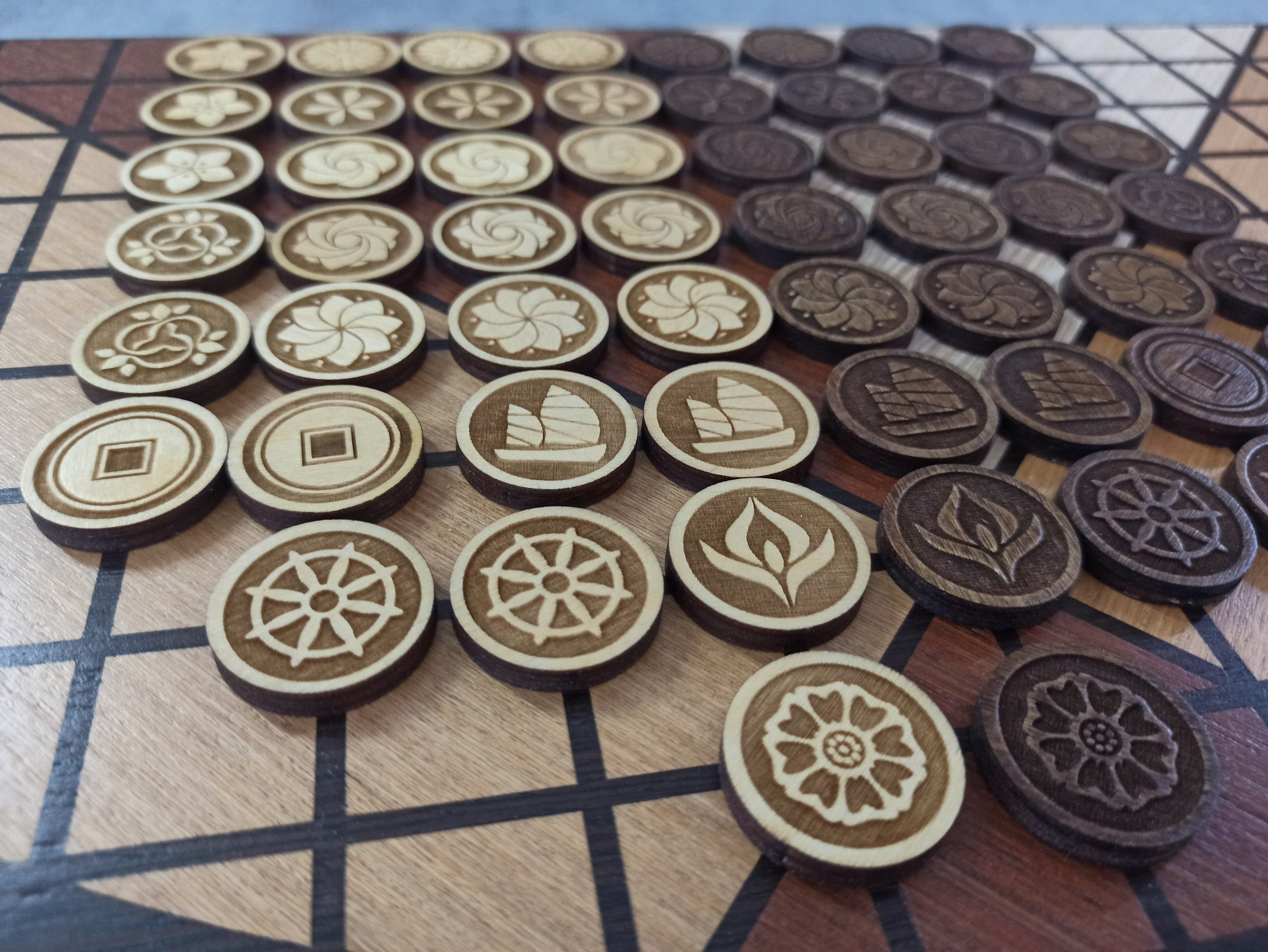 Azulejos de pai sho, Pai Sho, pai sho sin tablero - Etsy España