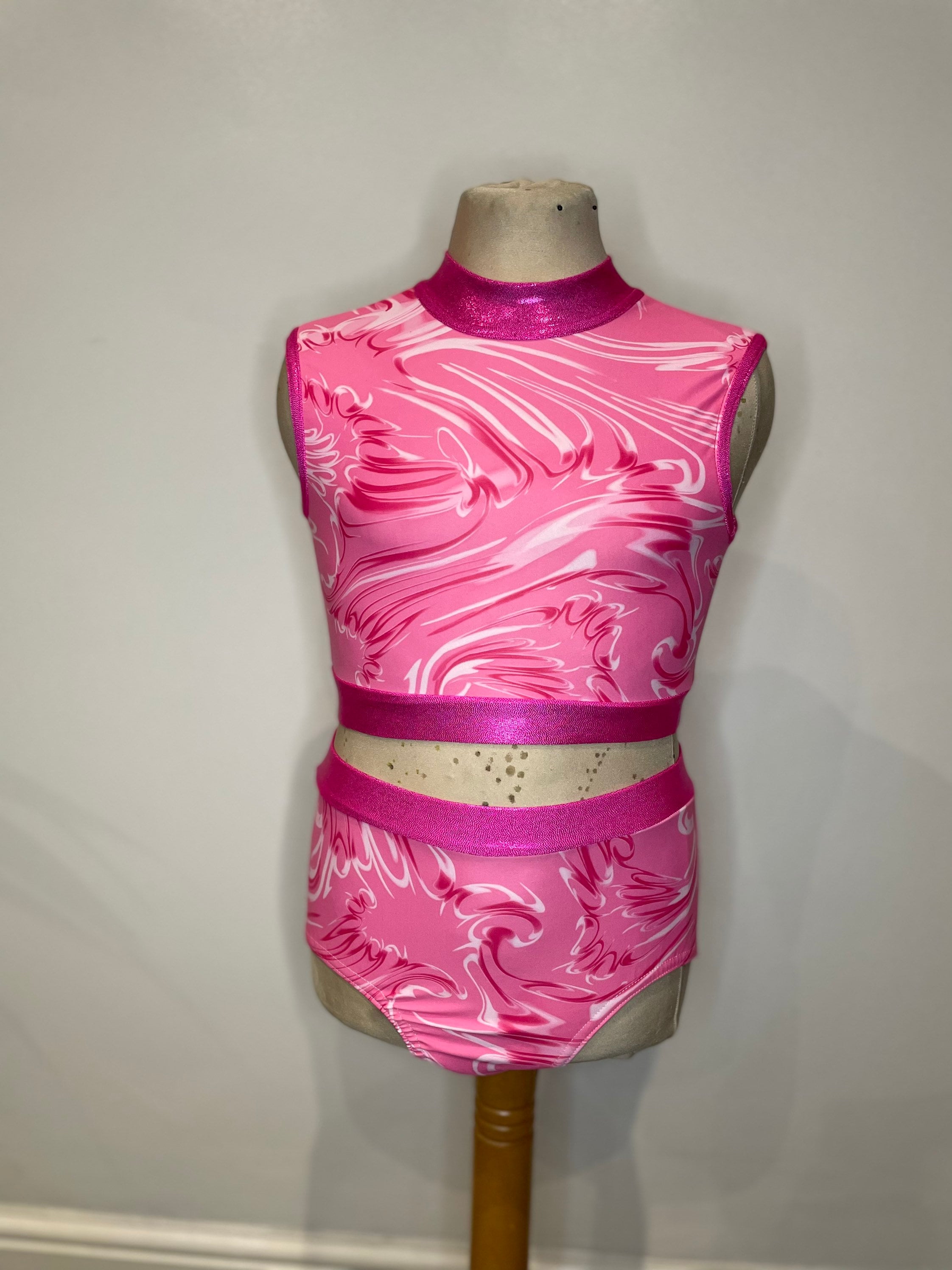 Pink 2 Piece Dance Wear or Gymnastics Practice Set Age 10 - Etsy