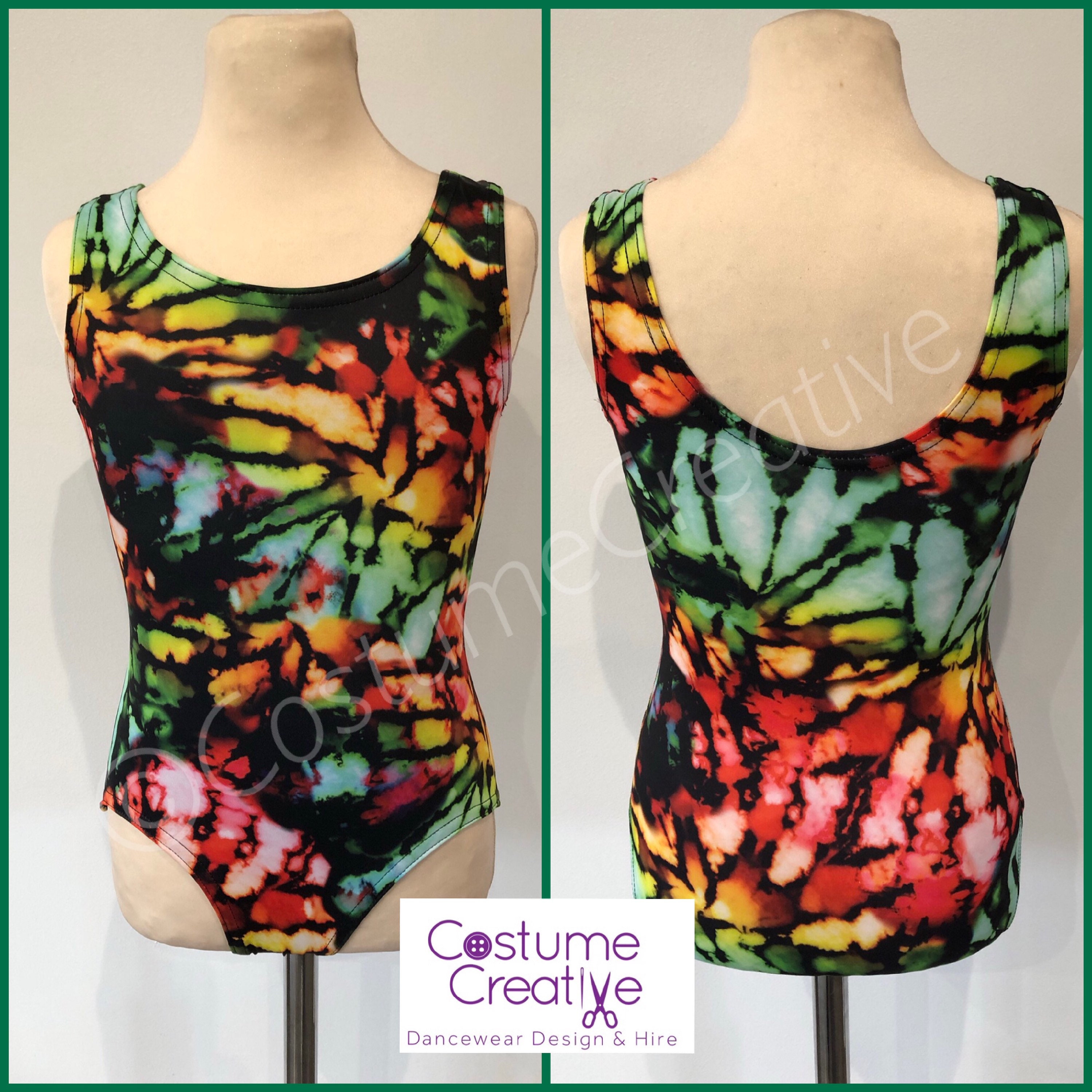 Fun Printed Lycra Leotard Age 4 for Dance, Gymnastics or as Swimming ...