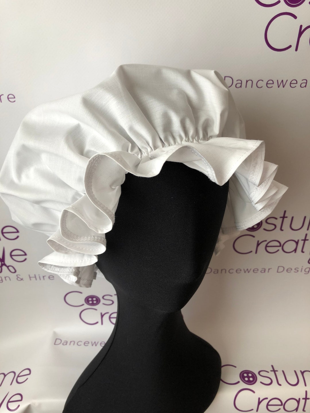 Victoria Mob Cap, Mop Cap, Vintage Bathing Belle, Cosplay, Maid Cap ...