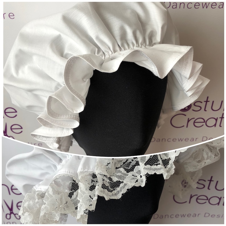 Victoria Mob Cap, Mop Cap, Vintage Bathing Belle, Cosplay, Maid Cap ...