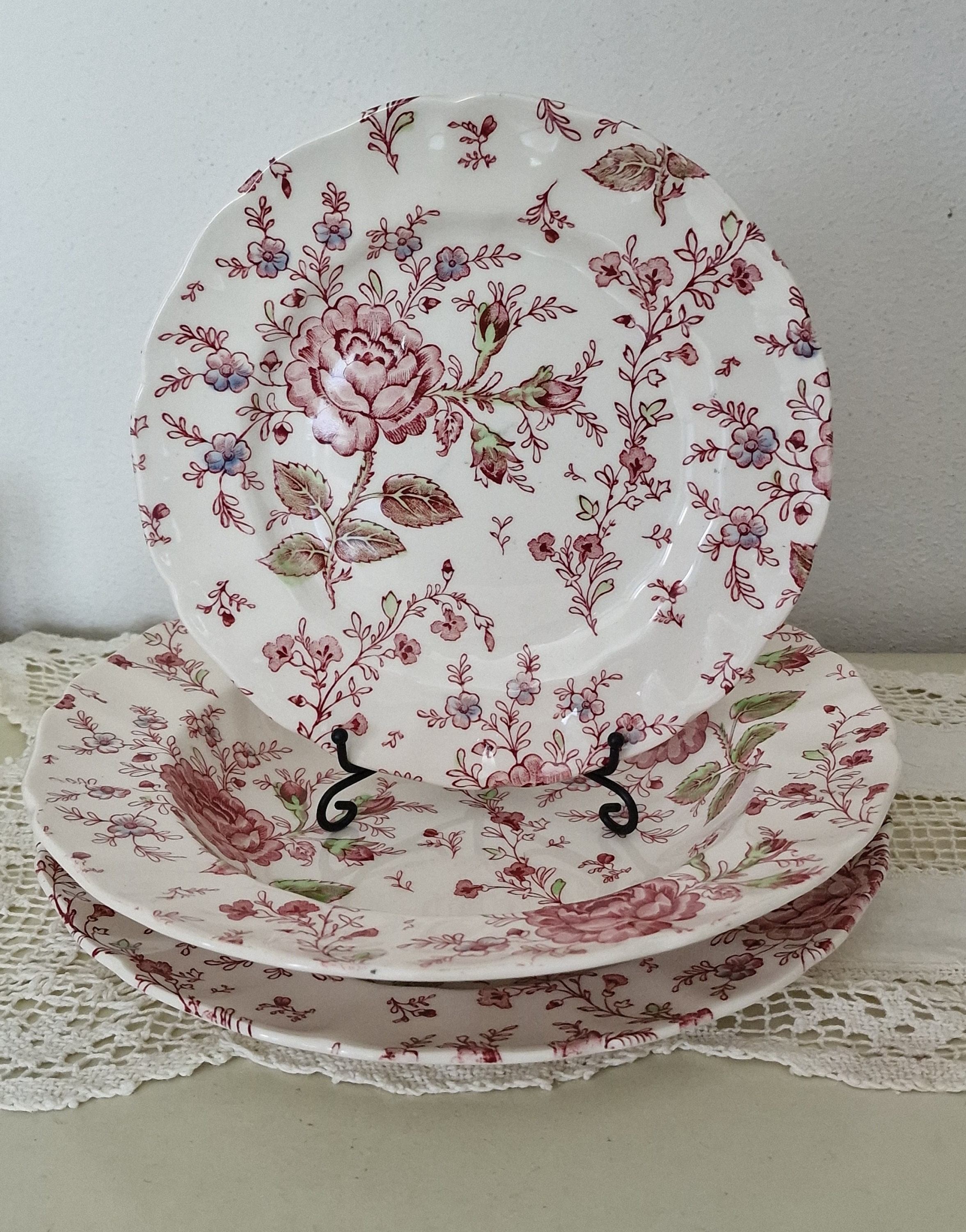Dinner / Rose Chintz Pink / Johnson Brothers Rose / Dinner Plate ...