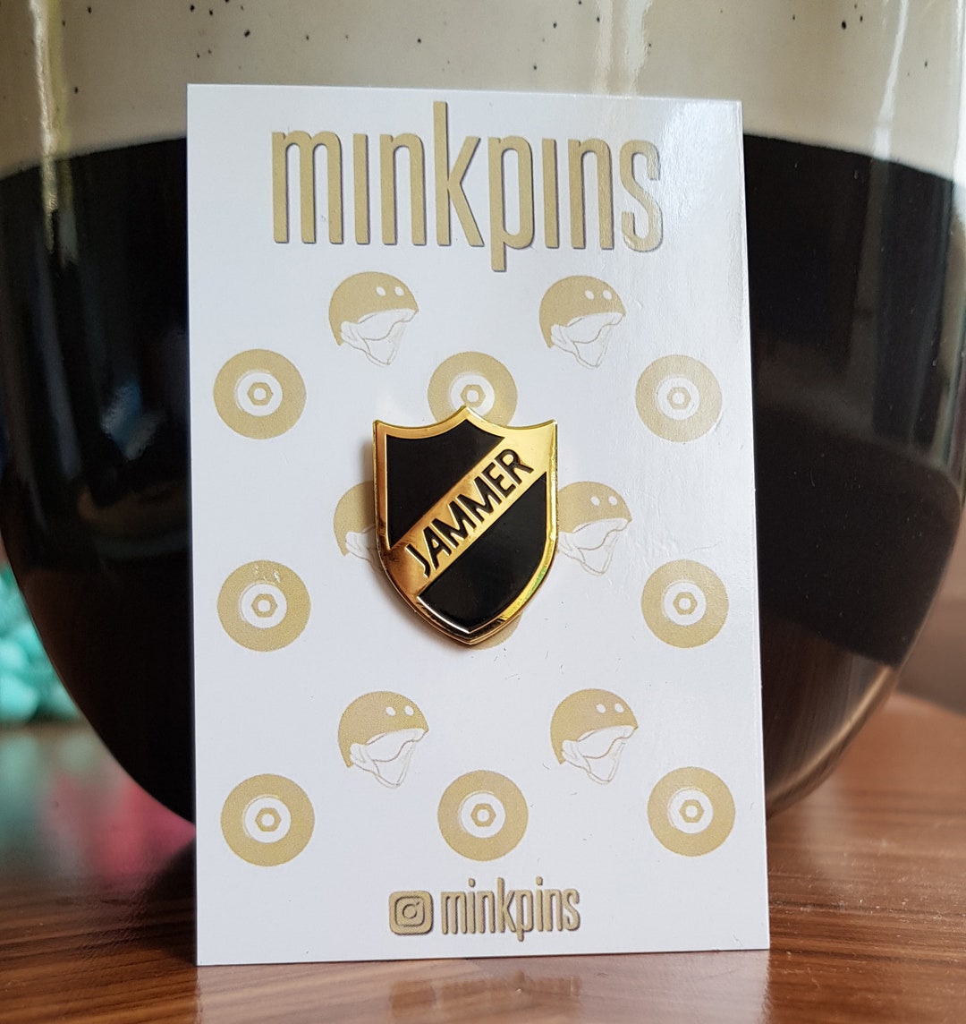 Roller Derby Enamel Pin - Jammer Shield - Etsy