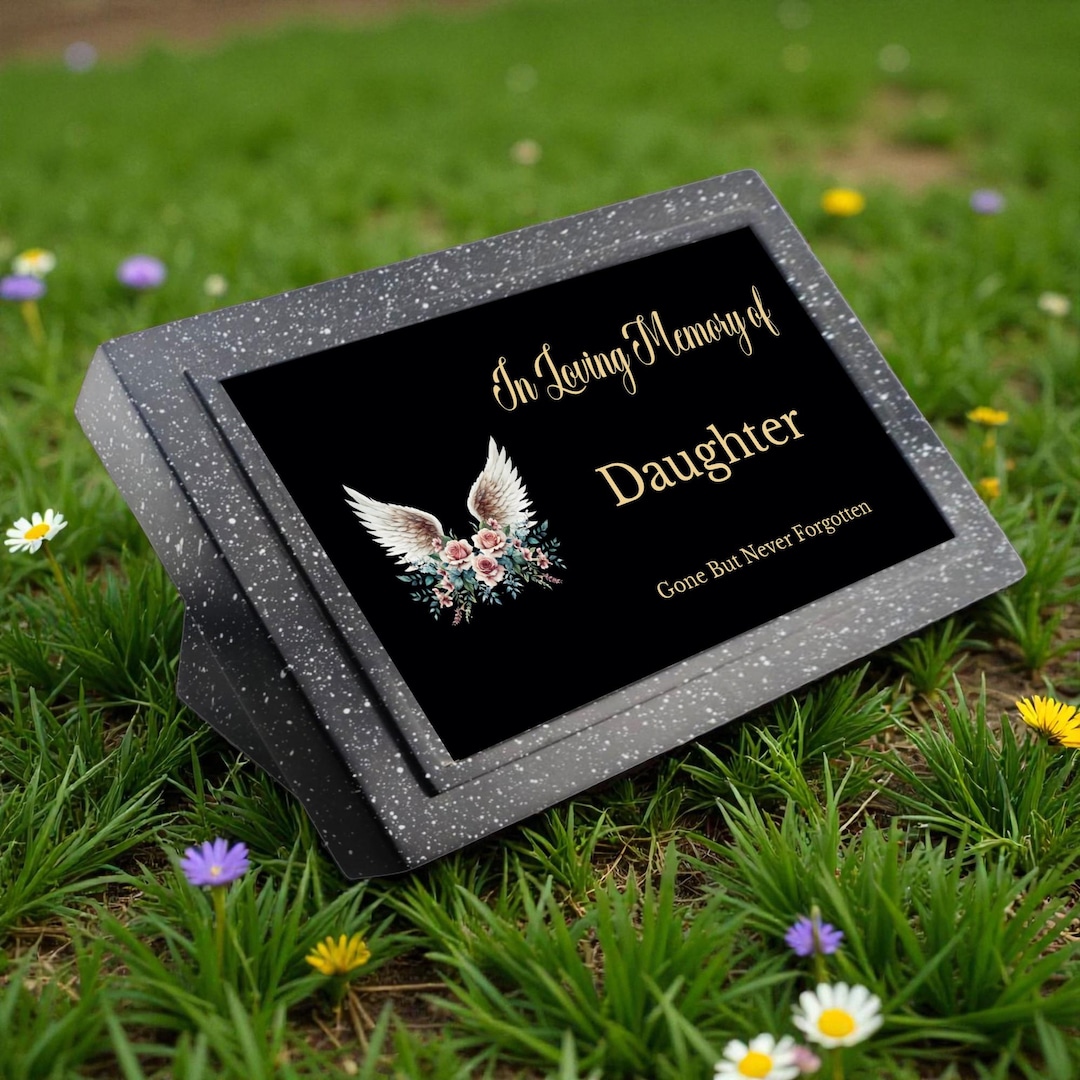 Memorial Grave Marker Grave Plaque Remembrance With in Loving Memory of ...
