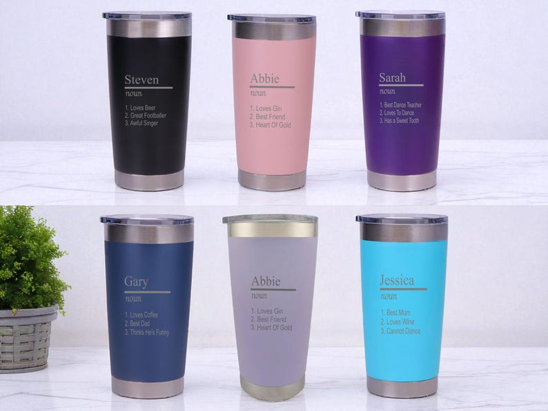 Personalised Engraved Noun/definition Double Wall Insulated Cup 500ml ...