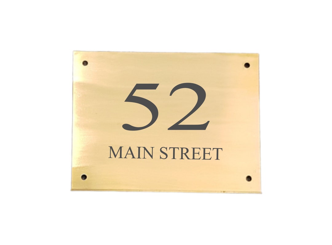 Personalised Engraved Solid Brass Name Plate Available in Various Sizes ...