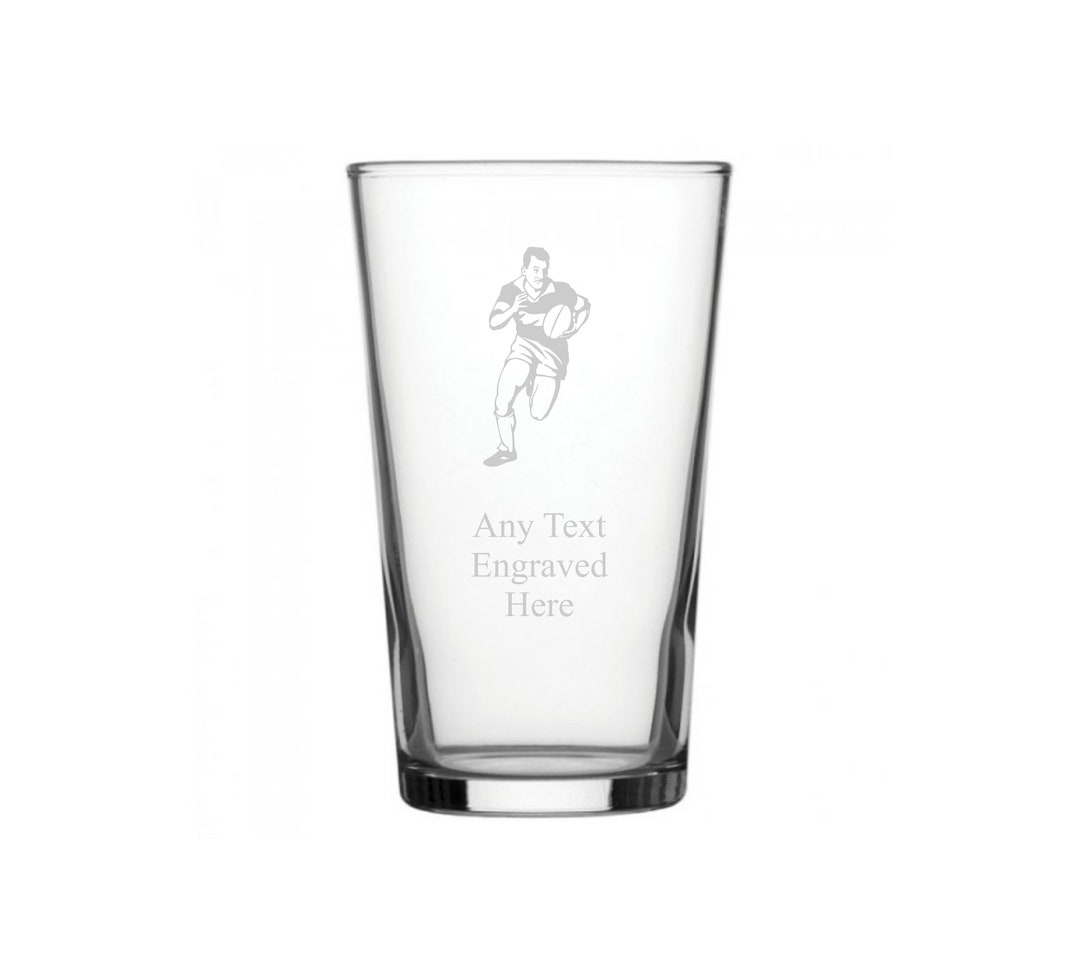 Personalised Engraved Conical Pint Glass 20oz (56cl) Various Design ...