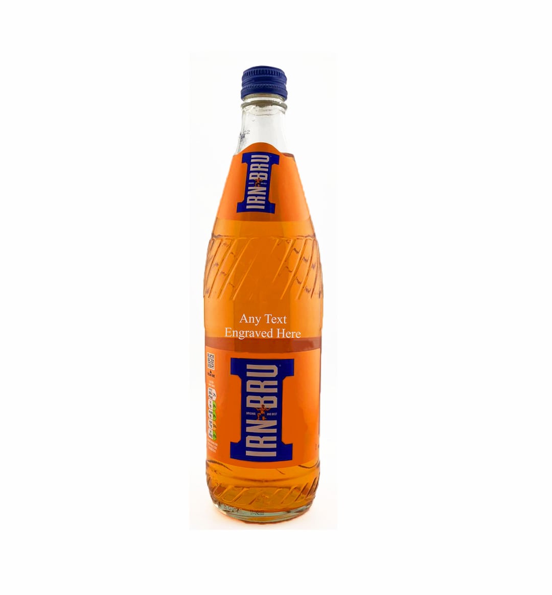 Personalised Engraved Glass Bottle of Irn Bru Perfect Gift for Birthday Wedding Anniversary Him ...