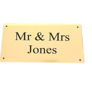 Personalised Engraved Solid Brass Name Plate Available in Various Sizes ...