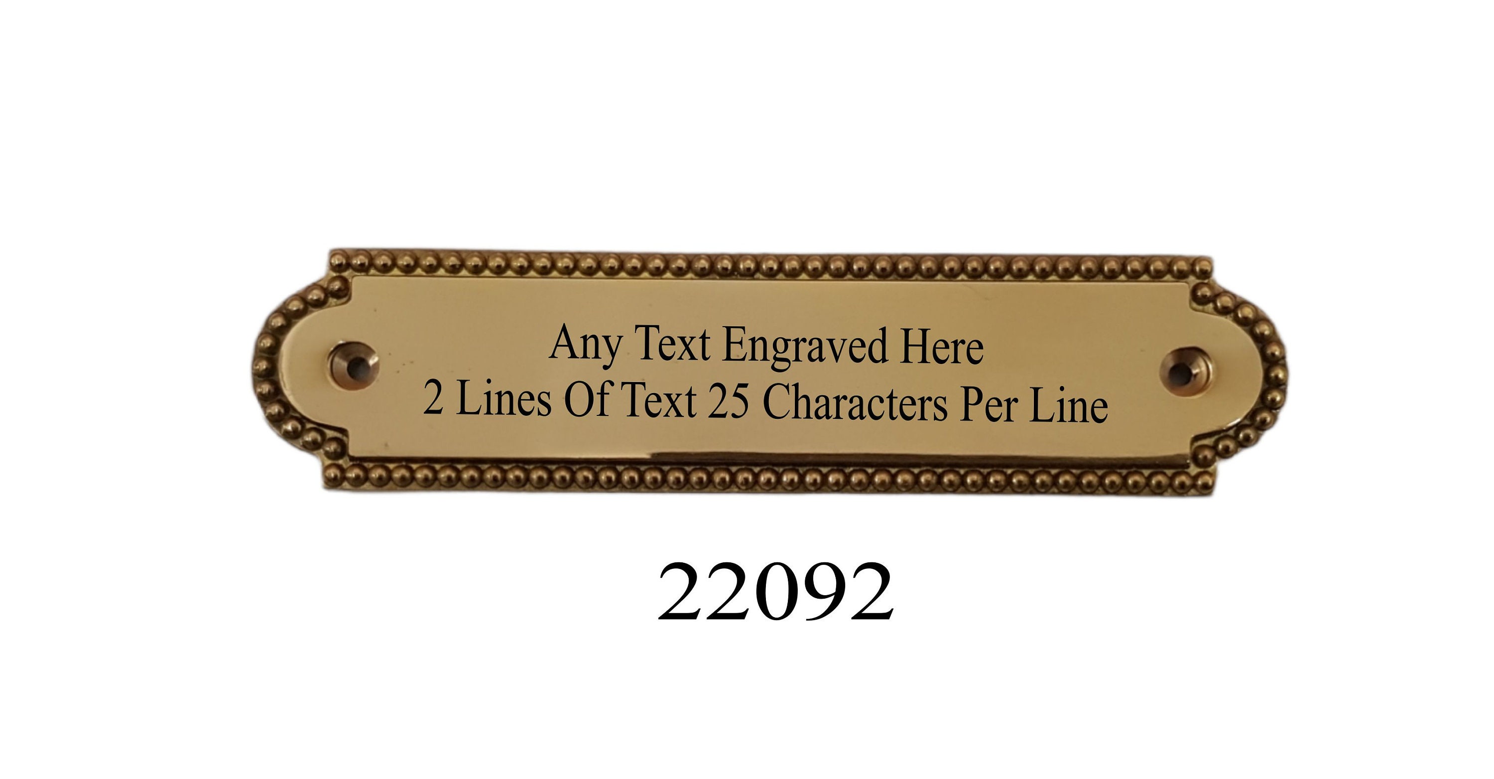 Personalised Engraved Premium Solid Brass Plates Various Sizes - Etsy UK