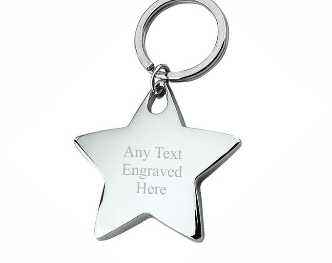 Star Keyring, Star Keychain, Silver Star Keyring, Star Gift, Astrology ...