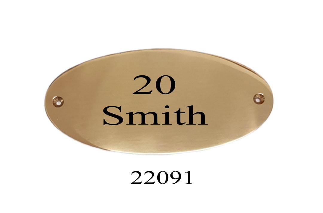 Personalised Engraved Premium Solid Brass Door Plates Various Sizes and ...