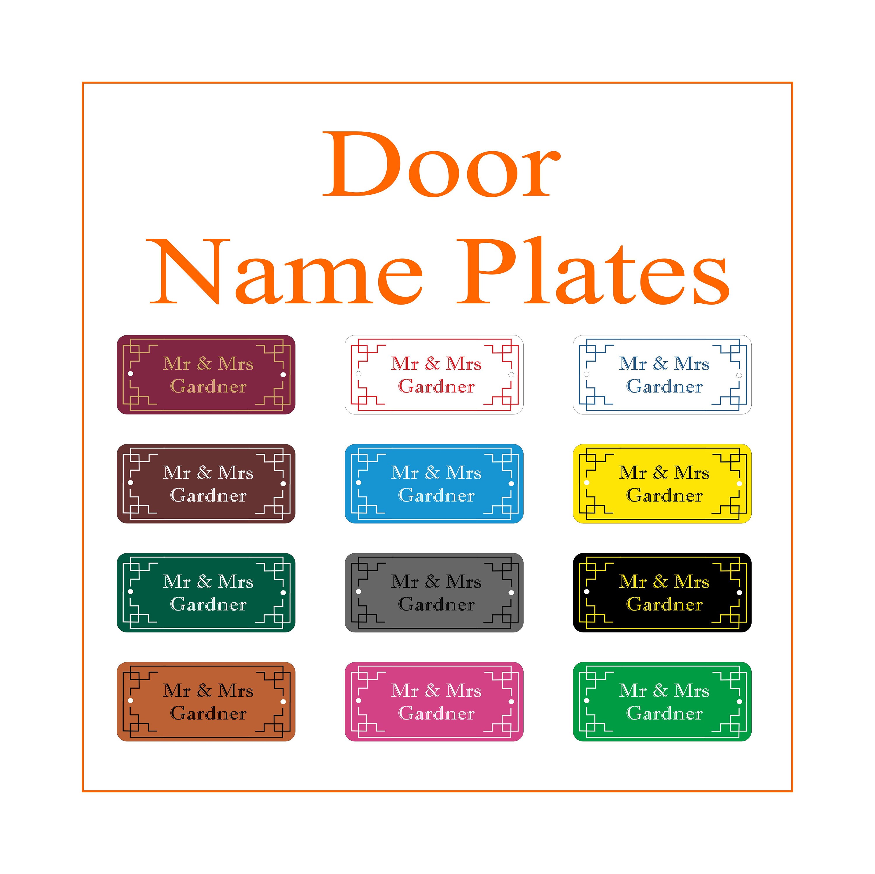 Personalised Engraved Door Name Plate Sign 90mm X 40mm Lots of - Etsy UK
