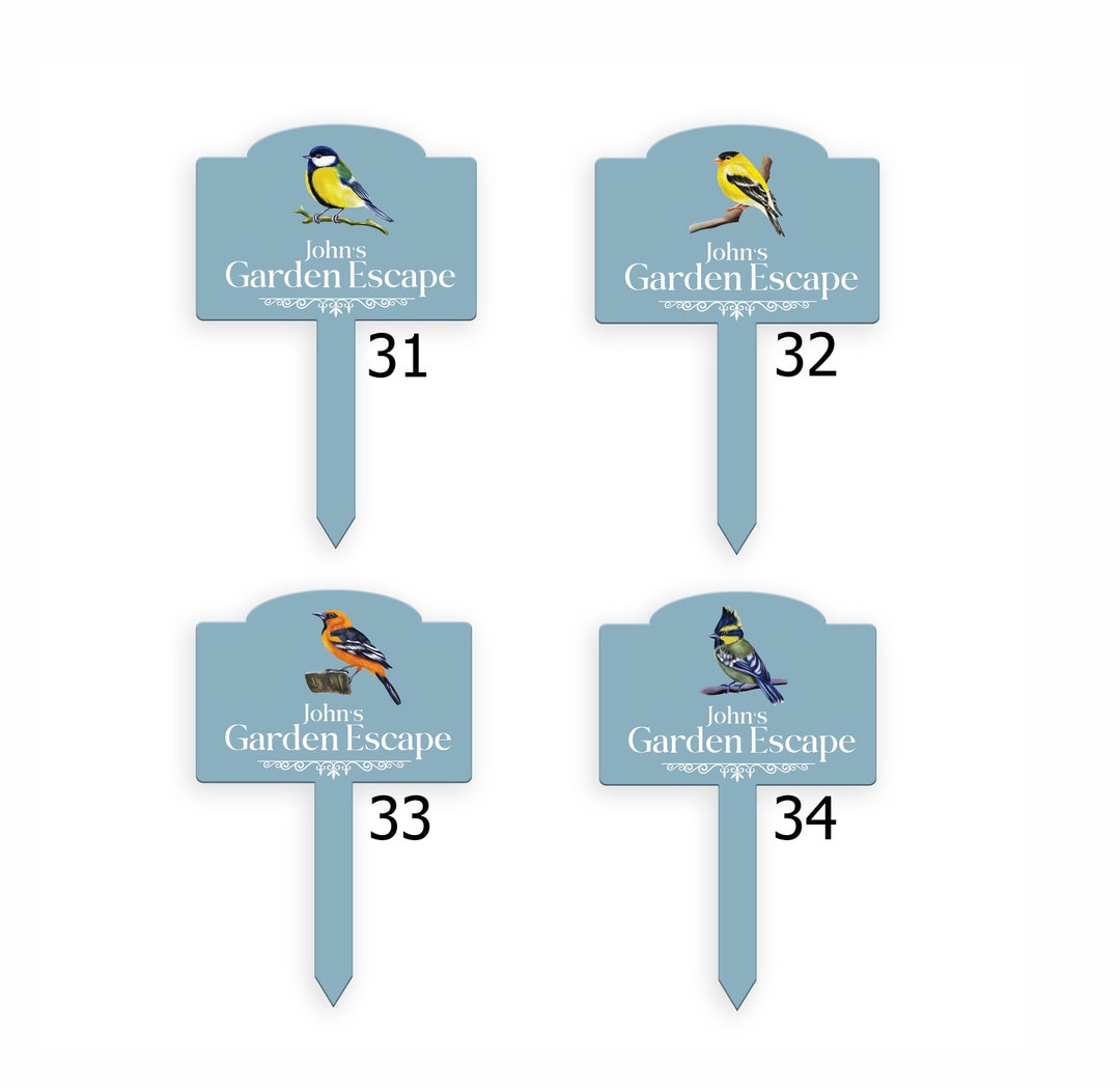 Personalised Traditional Bird Spike Stake Marker Tree Marker Garden ...