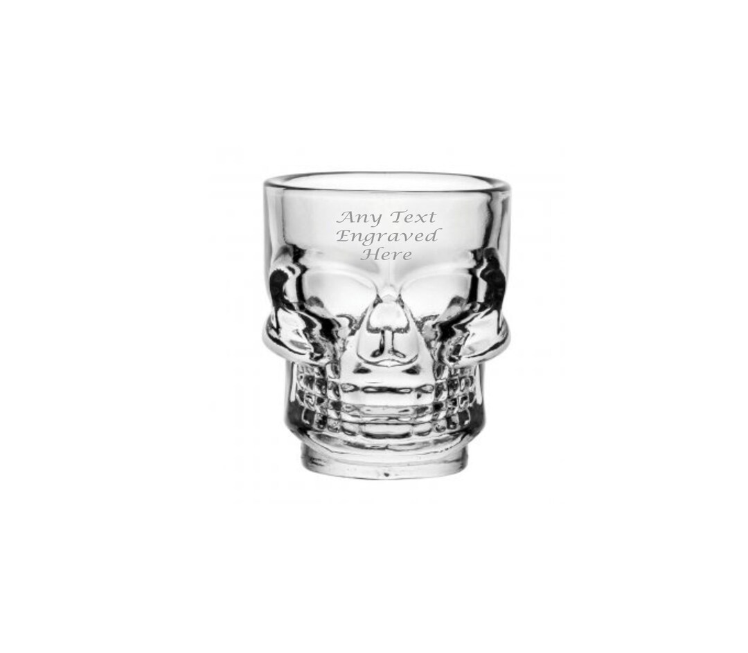 Personalised Skull Shot Glass 15oz 45cl Etsy