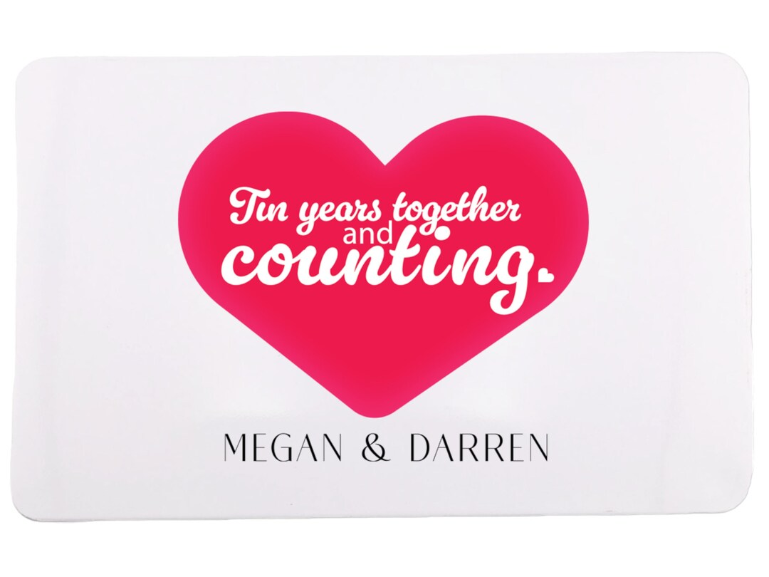 Personalised Tin Years Together Memory Tin Perfect for Birthday ...