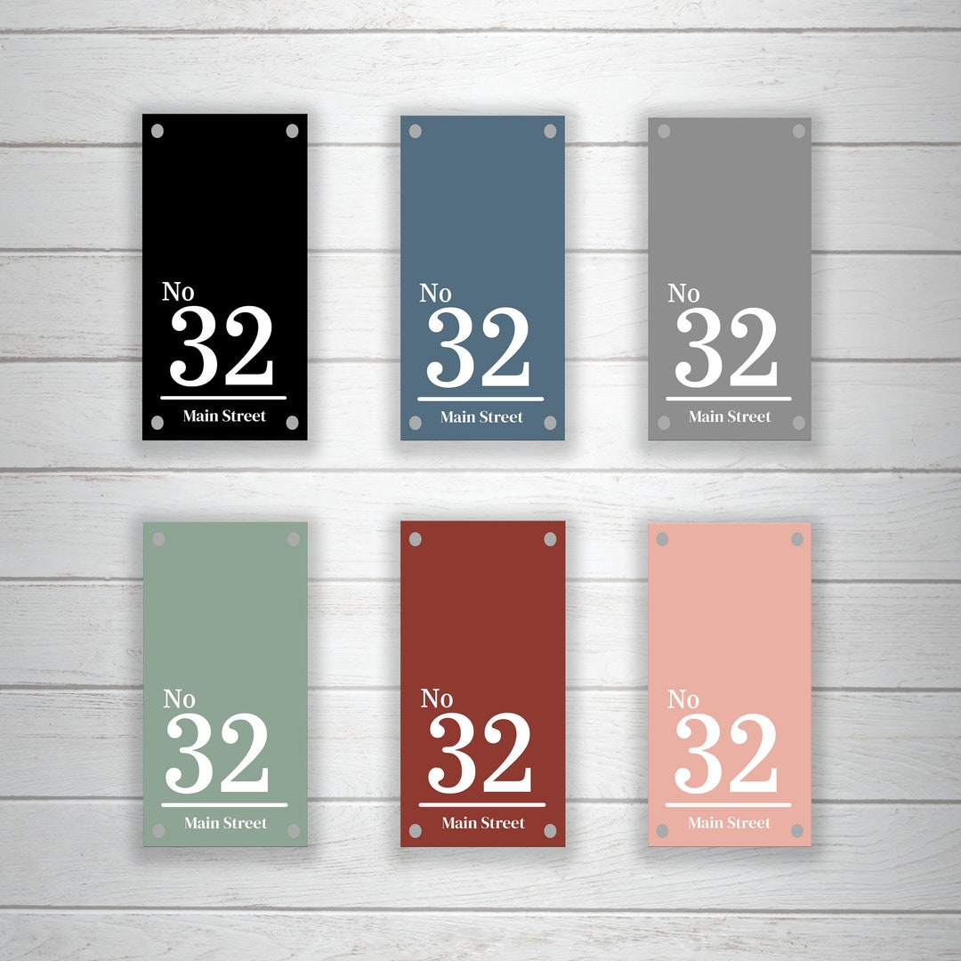 Personalised Door Name Plate Sign 200mm X 100mm Various Colours ...