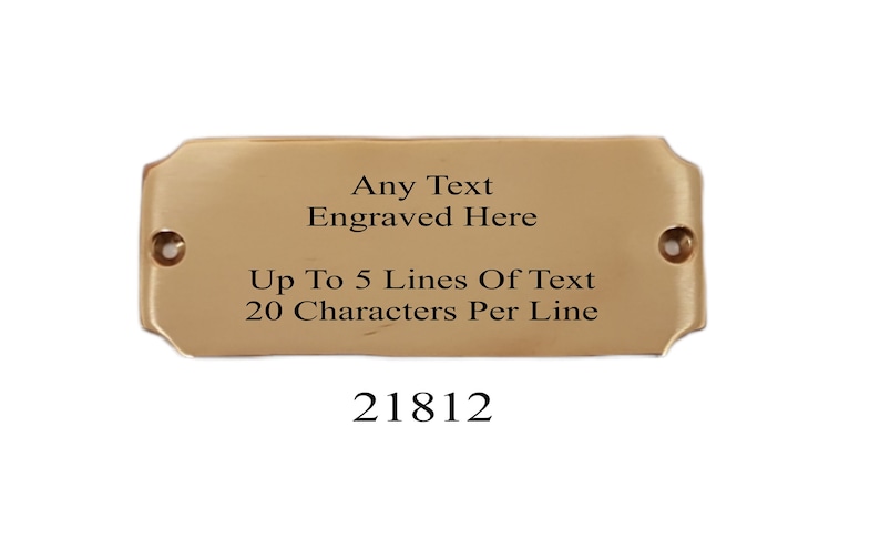 Personalised Engraved Premium Solid Brass Plates Available in Different ...