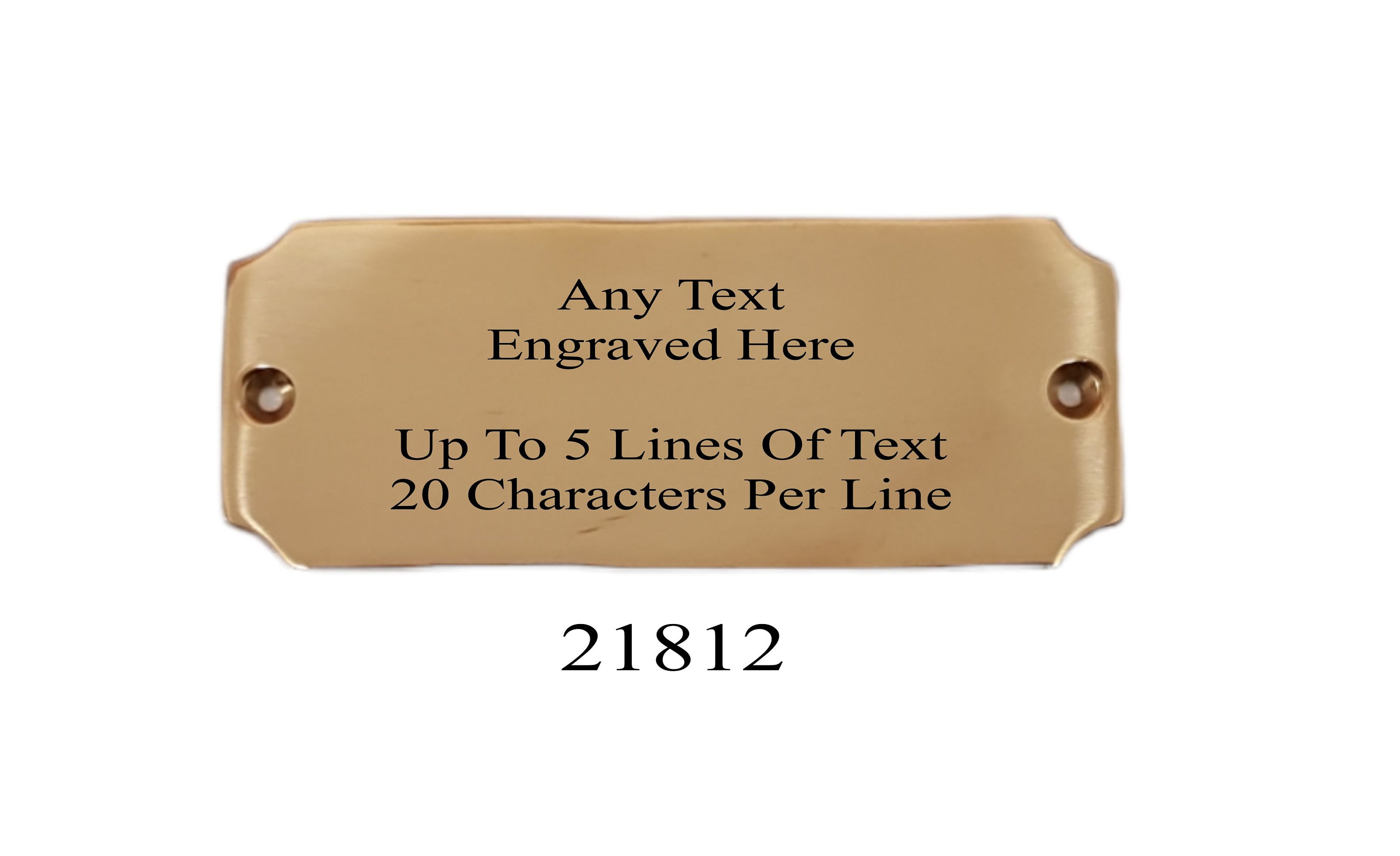 Personalised Engraved Premium Solid Brass Plates Available in Different ...