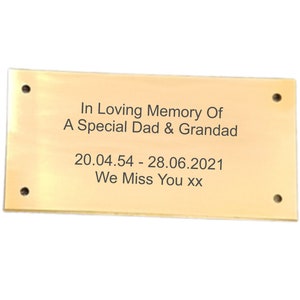 Personalised Engraved Solid Brass Name Plate Available in Various Sizes ...