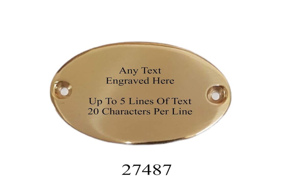 Personalised Engraved Premium Solid Brass Plates Various Sizes - Etsy UK