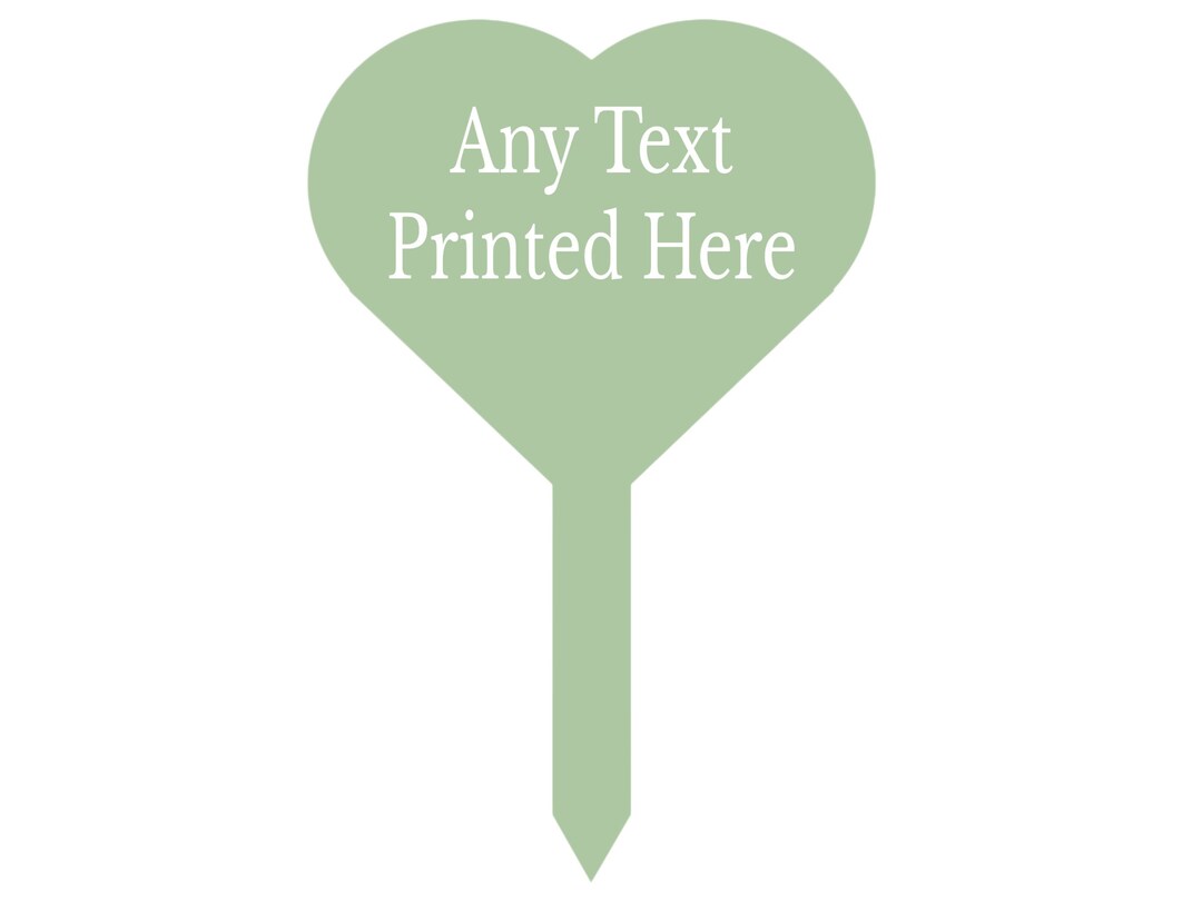 Personalised Heart Stake Spike Marker Tree Marker Garden Sign Various ...