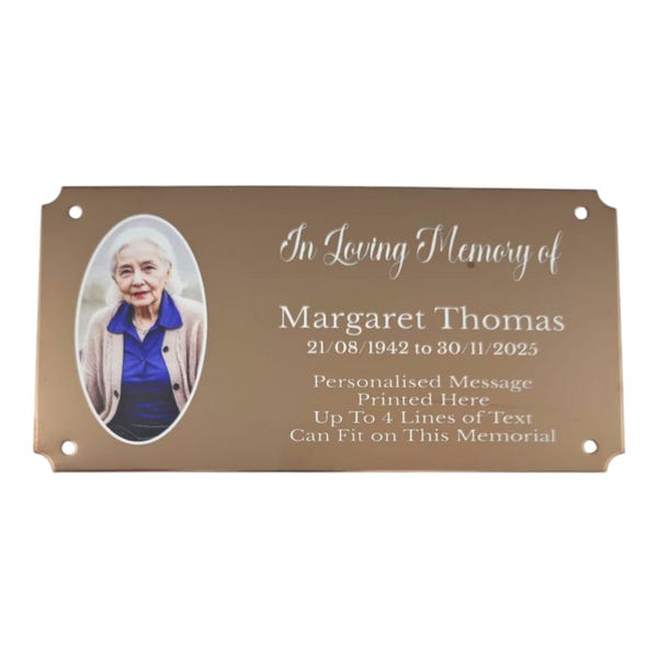 Memorial Bench Plaque - Etsy