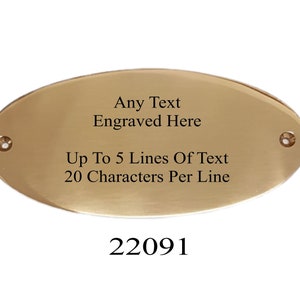 Personalised Engraved Premium Solid Brass Plates Available in Different ...