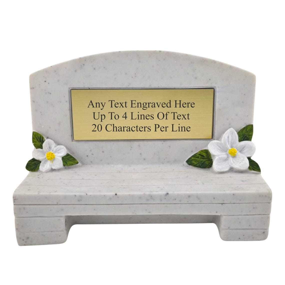 Personalised Engraved Memorial Bench With Engraved Plaque Grave Marker ...