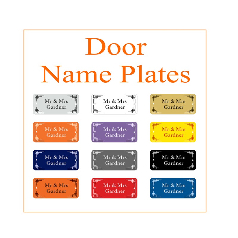 Door Name Plate - Etsy