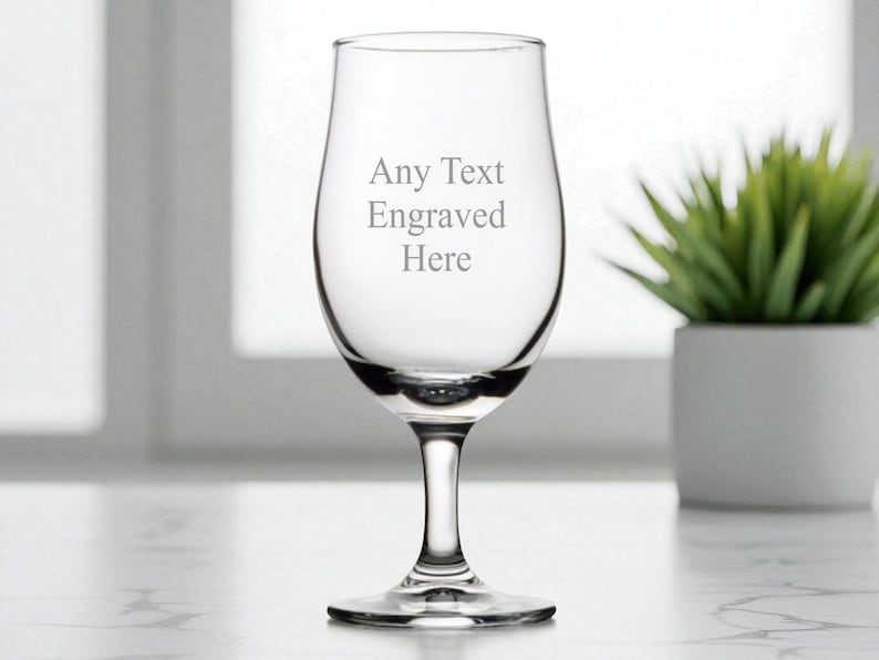 Personalised Engraved Draft Stemmed Pint Beer Glass 20oz (57cl) Ideal ...