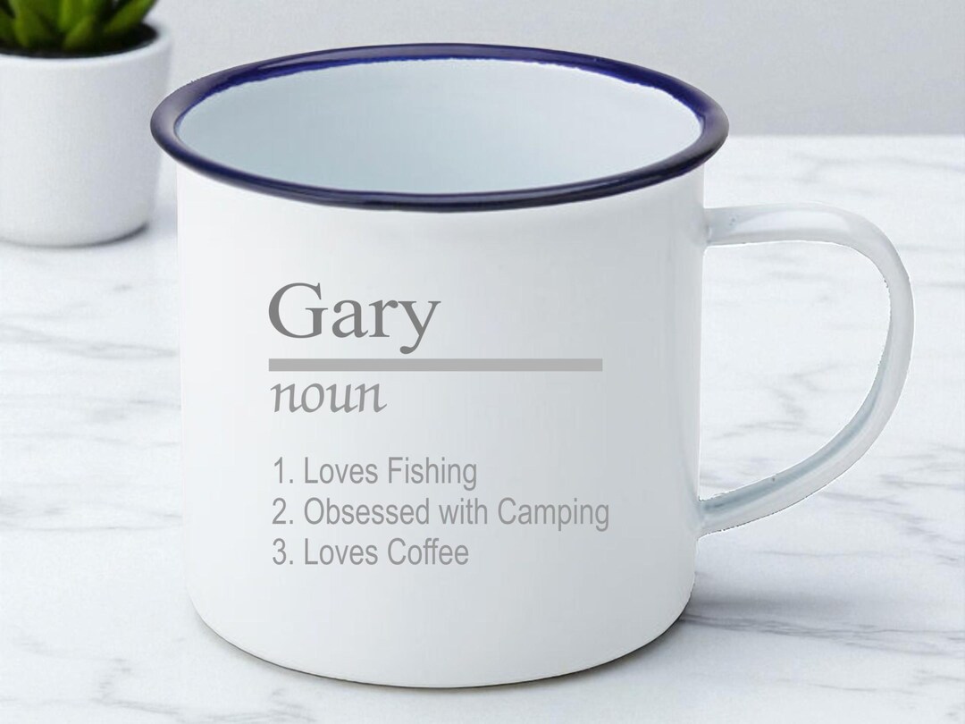 Personalised Name Noun/definition Enamel Mug 13.5oz (38cl) Engraved ...