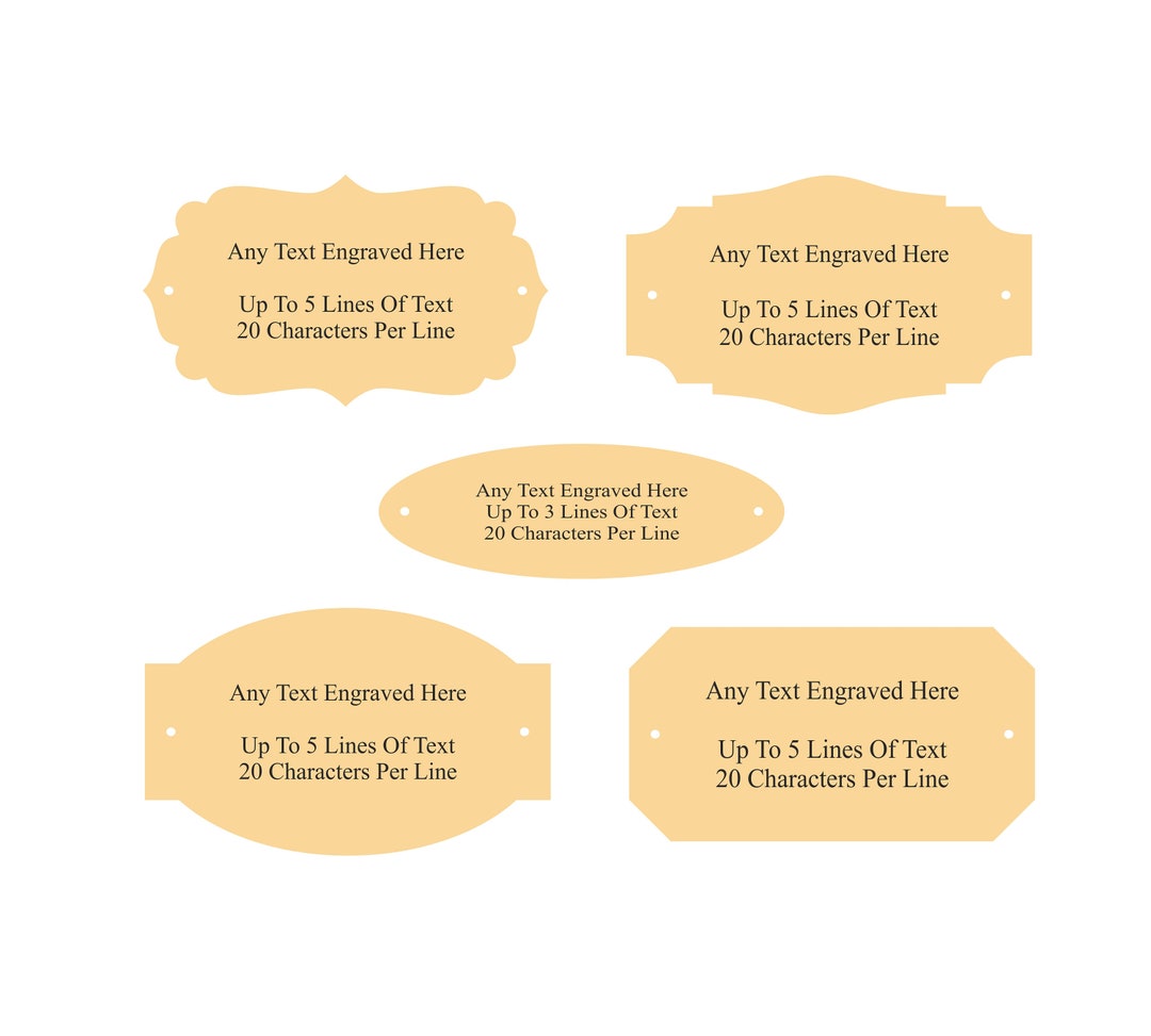 Personalised Engraved Solid Brass Name Plate Available in Various ...