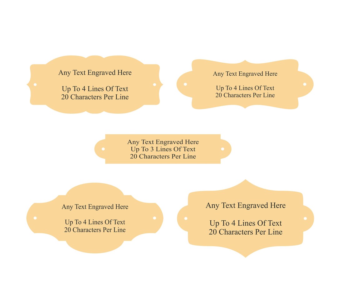 Personalised Engraved Solid Brass Name Plate Available in Various ...